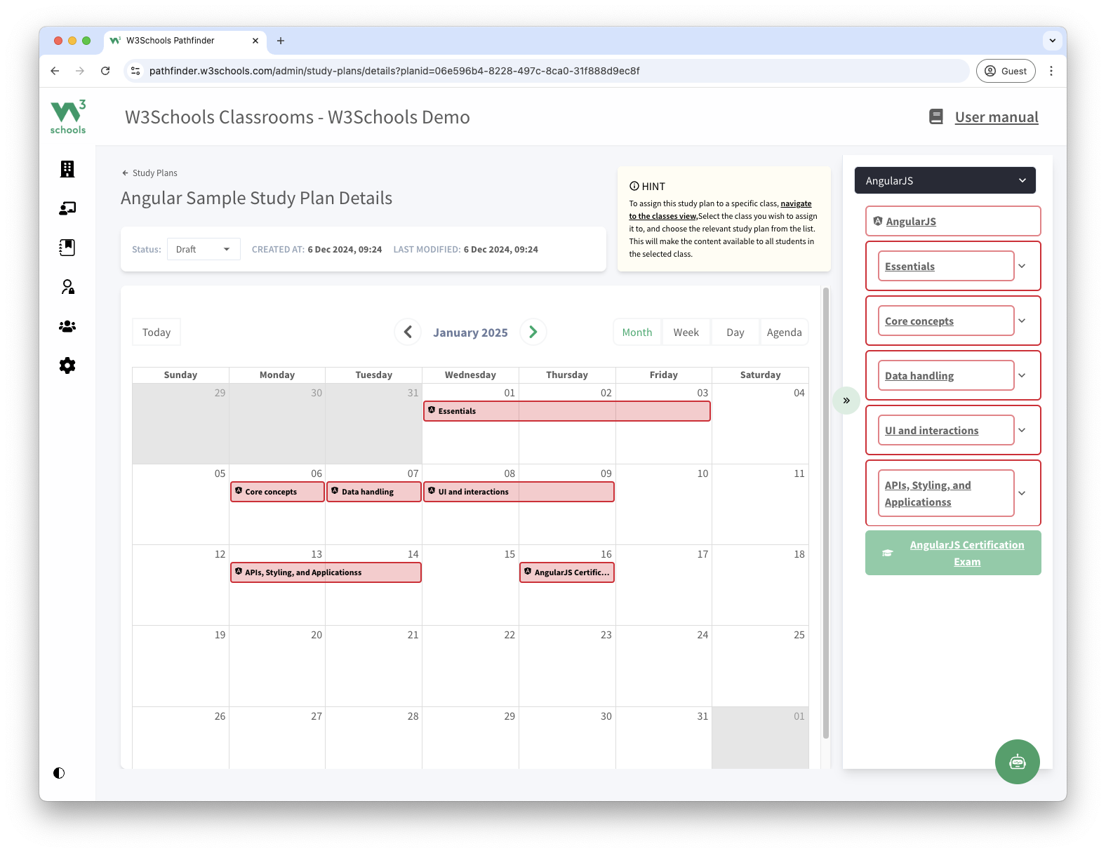 Angular Study Plan (Lesson Plan)