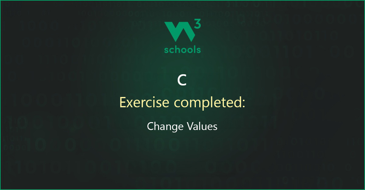 Completed Exercise: C Change Values