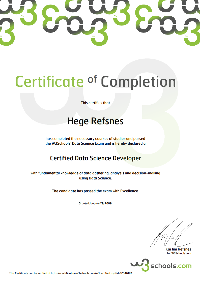DATA SCIENCE Certification DATA SCIENCE Certification