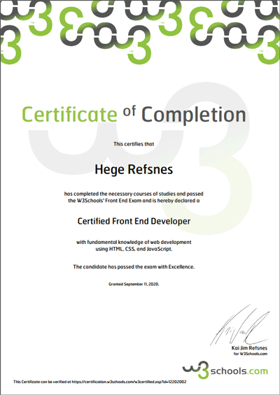 Certification Diploma