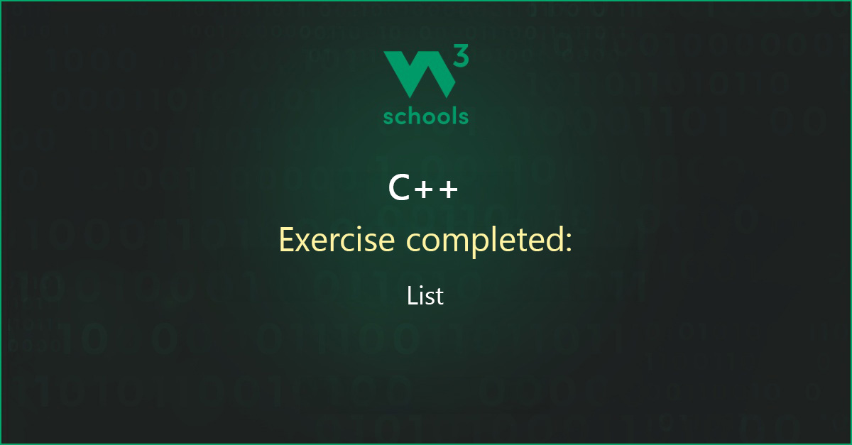 Completed Exercise: C++ List