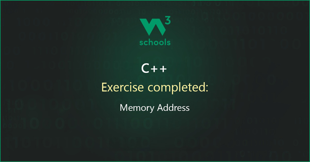 Completed Exercise: C++ Memory Address