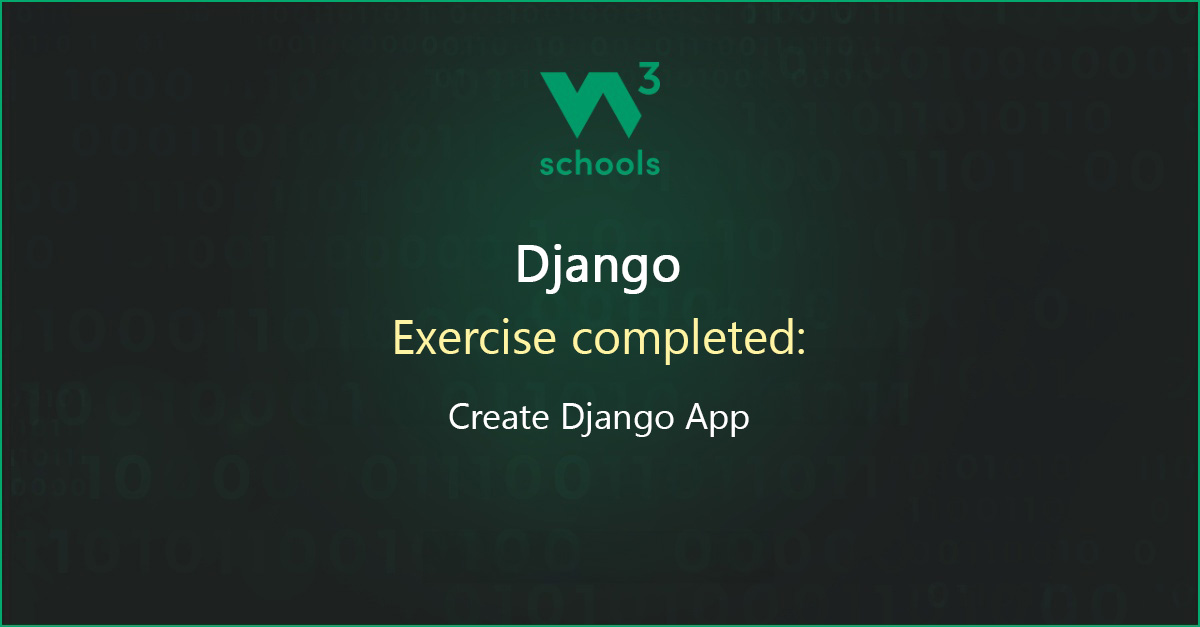 Completed Exercise: Django Create App