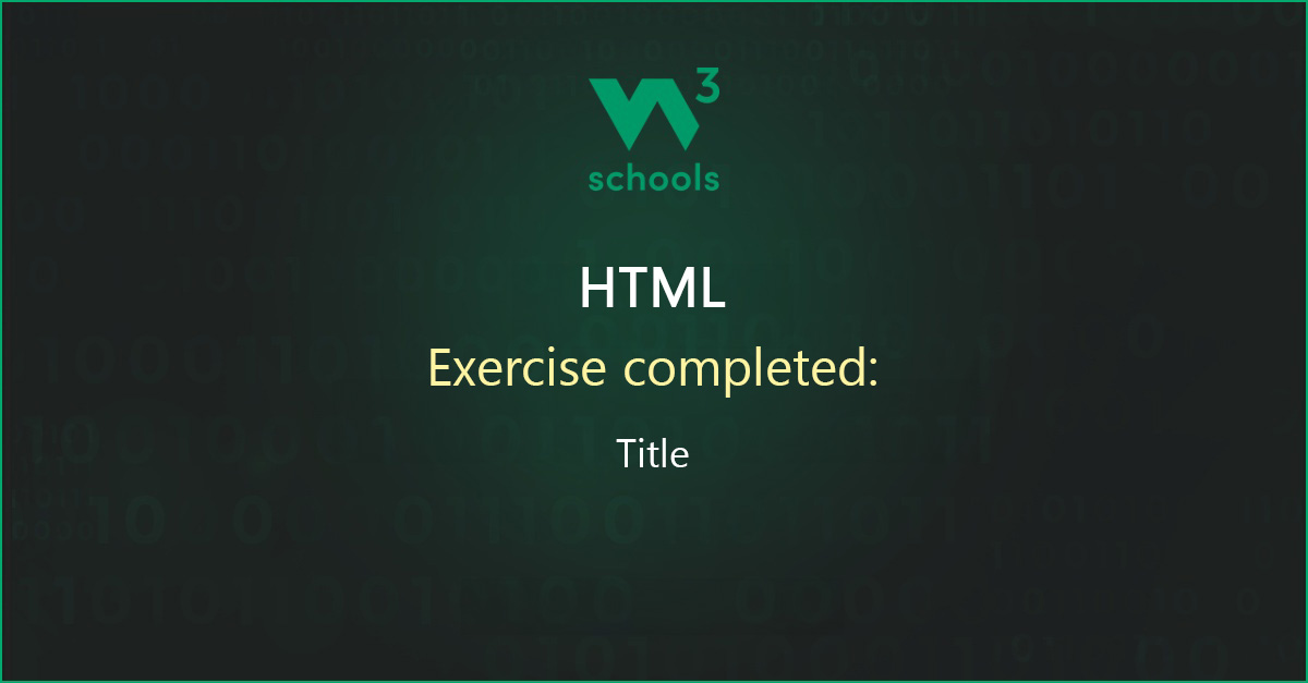 Completed Exercise: HTML Title
