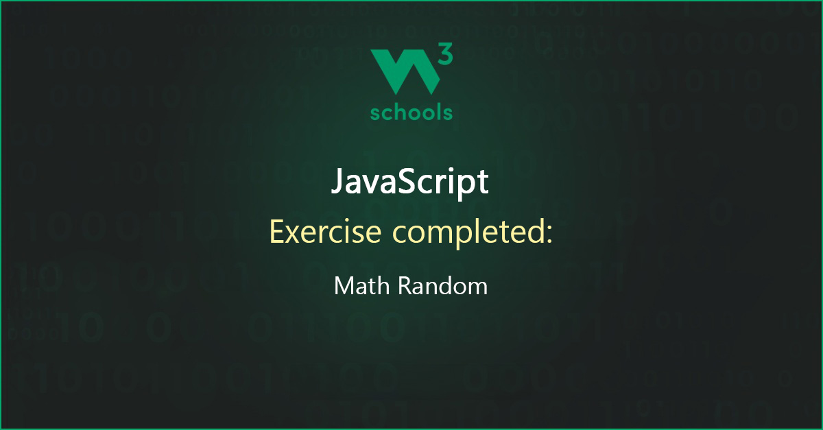 Completed Exercise JavaScript Math Random