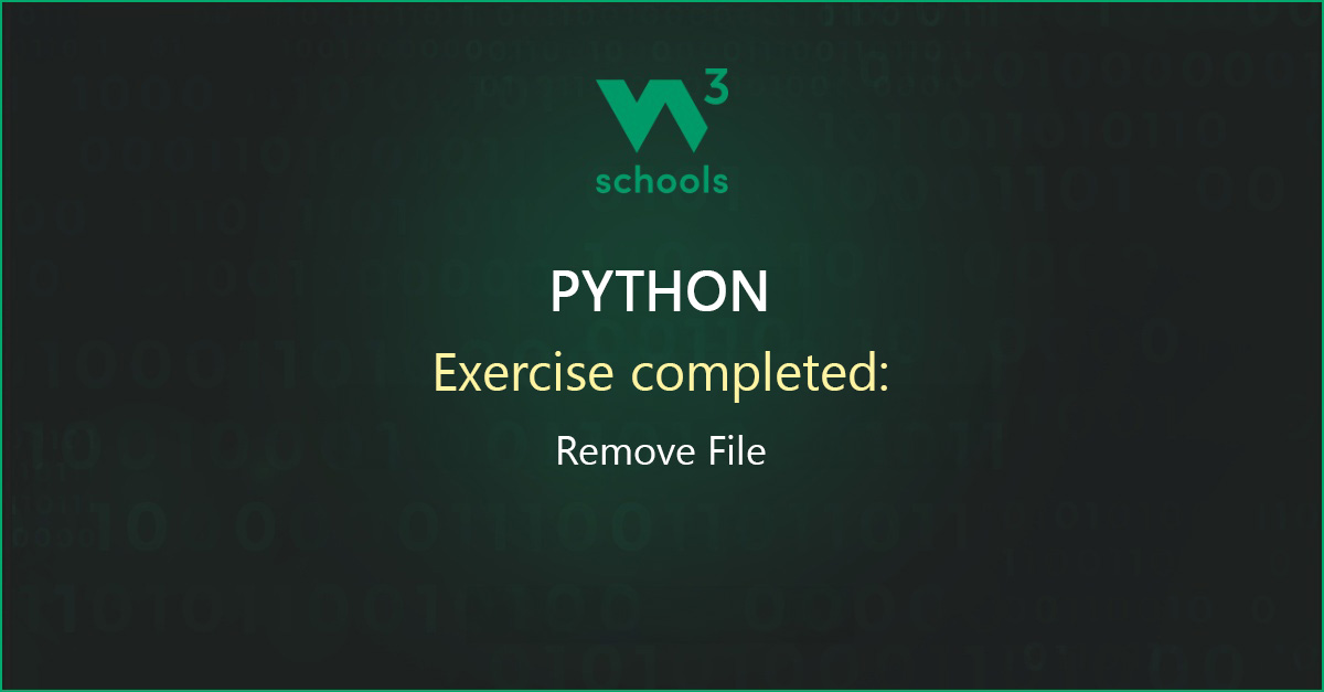 Completed Exercise: Python Remove File